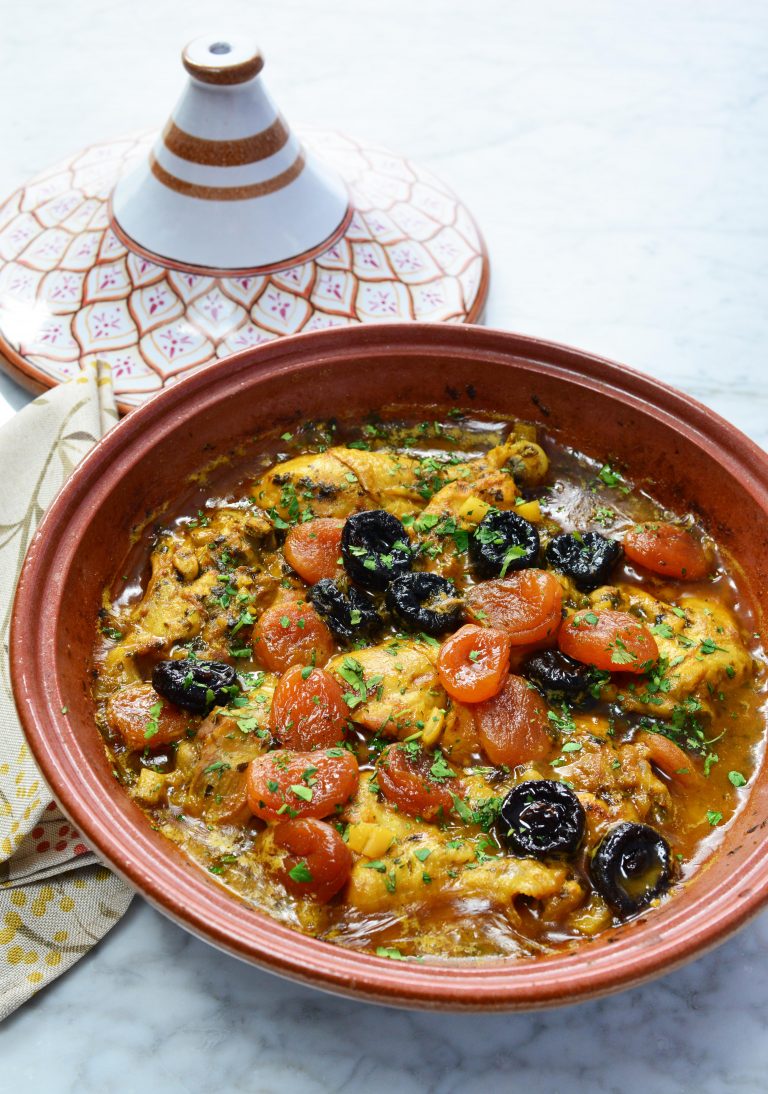 Moroccan Chicken Tagine with Prunes and Apricots - My Global Cuisine